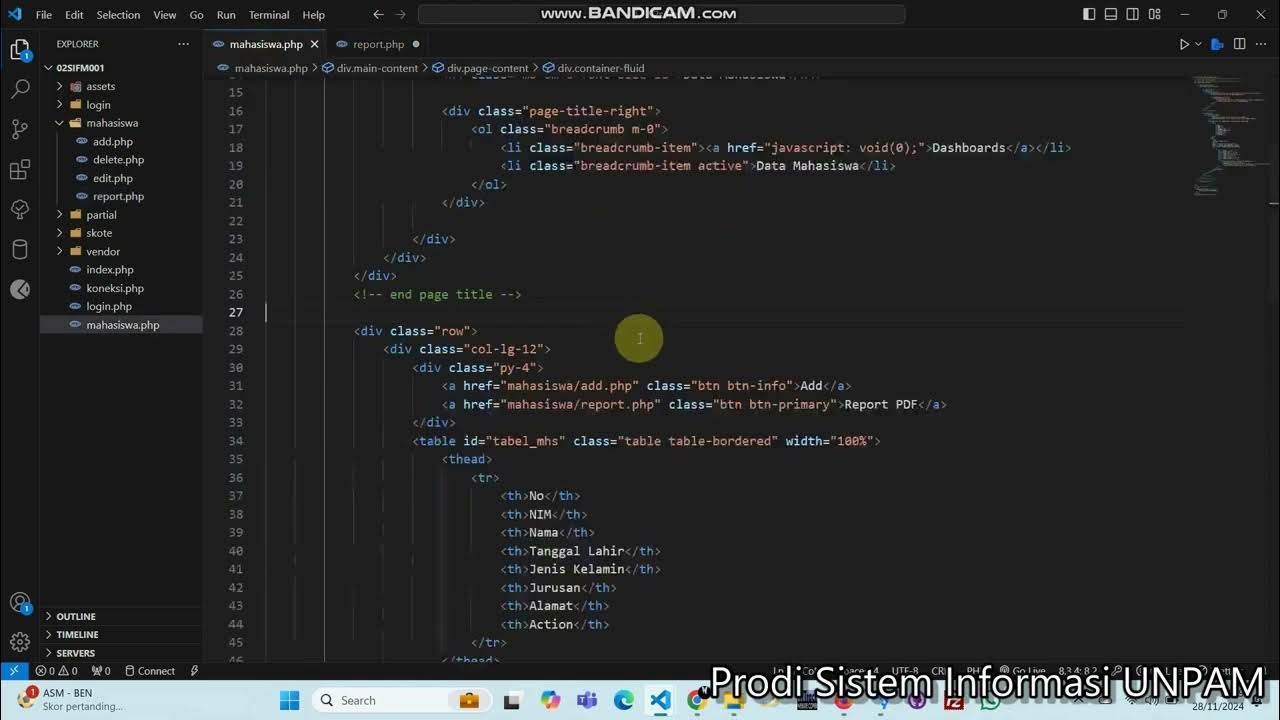 MEMBUAT REPORT PDF PHP MENGGUNAKAN TCPDF - YouTube