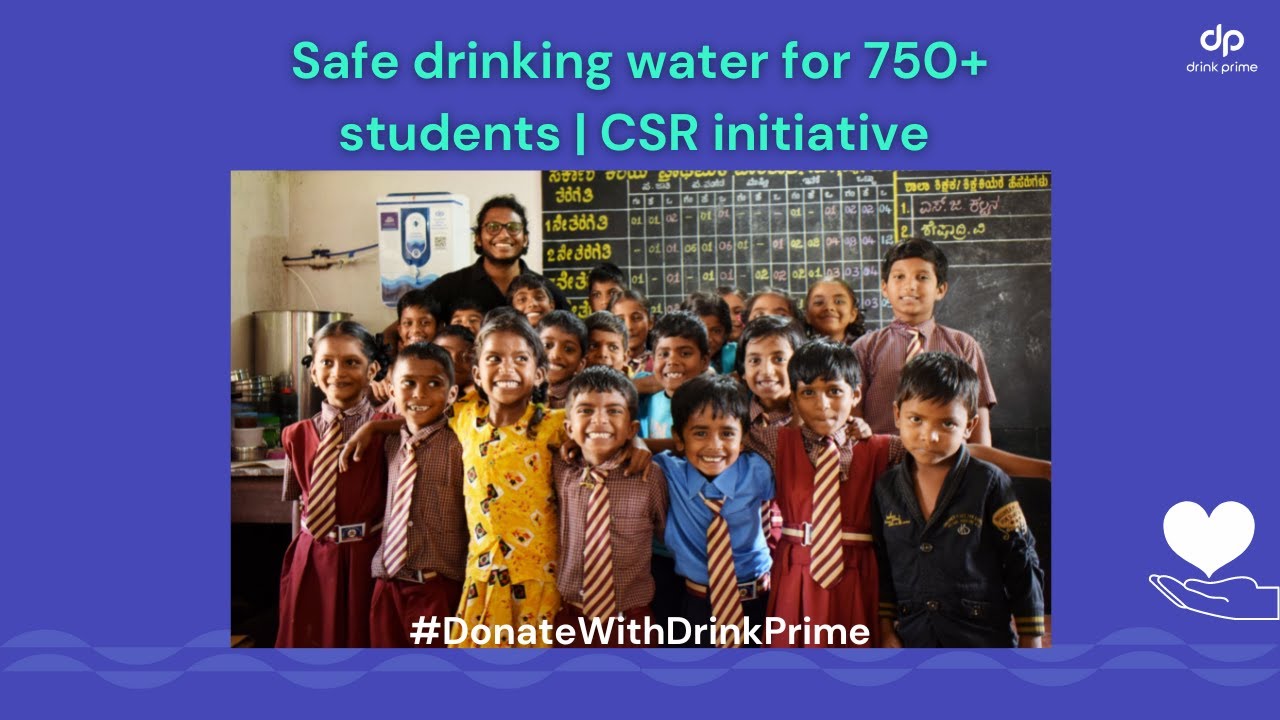 Safe drinking water for 750+ students | CSR initiative | #DonateWithDrinkPrime - YouTube