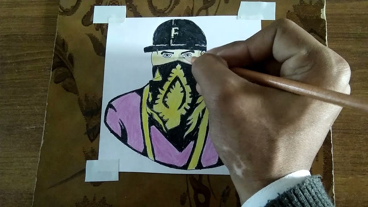 HipHop Bundle Free Fire Pencil SKETCH How to draw - YouTube