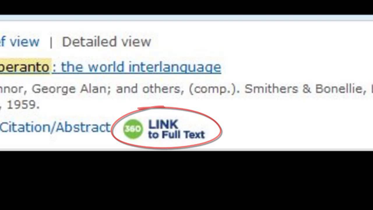 How do I find the full-text of an article? - YouTube