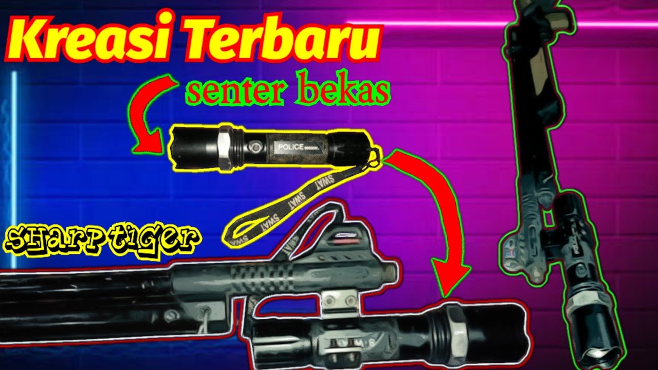 cara memasang senter di uklik sharp tiger, bagi pemula - YouTube