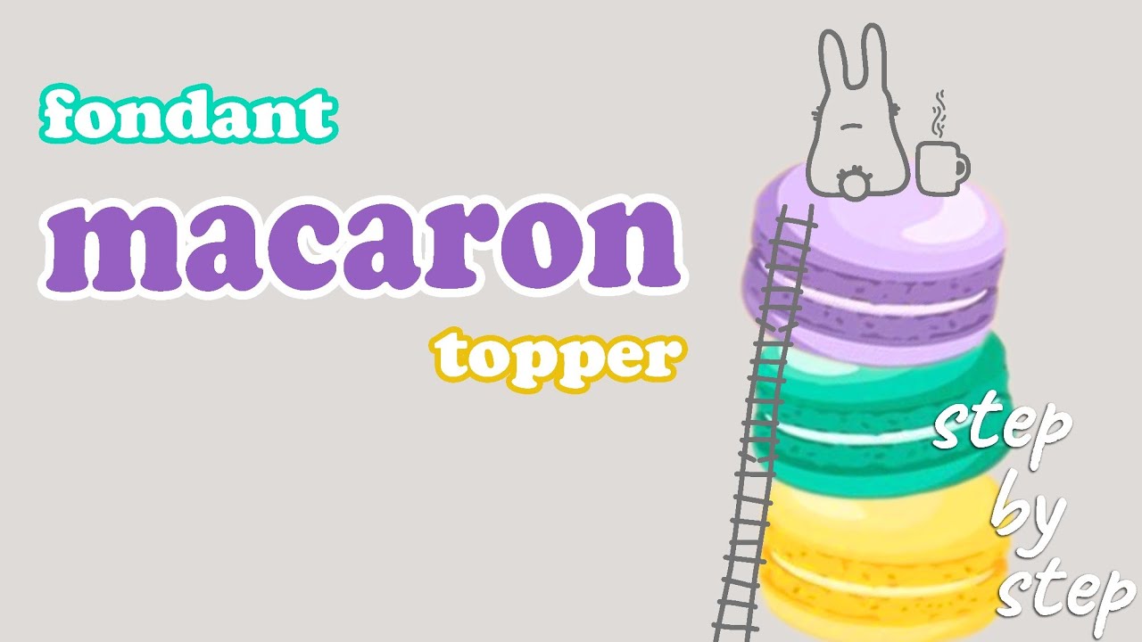 diy macaron topper 🤗 easy handmade clay or fondant tutorial 💯 design your b'day cake with them 💥 ...