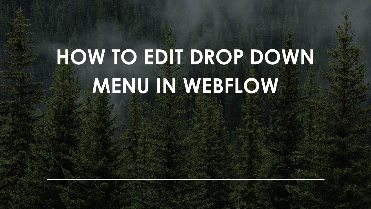 How To Edit Drop Down Menu in Webflow - YouTube