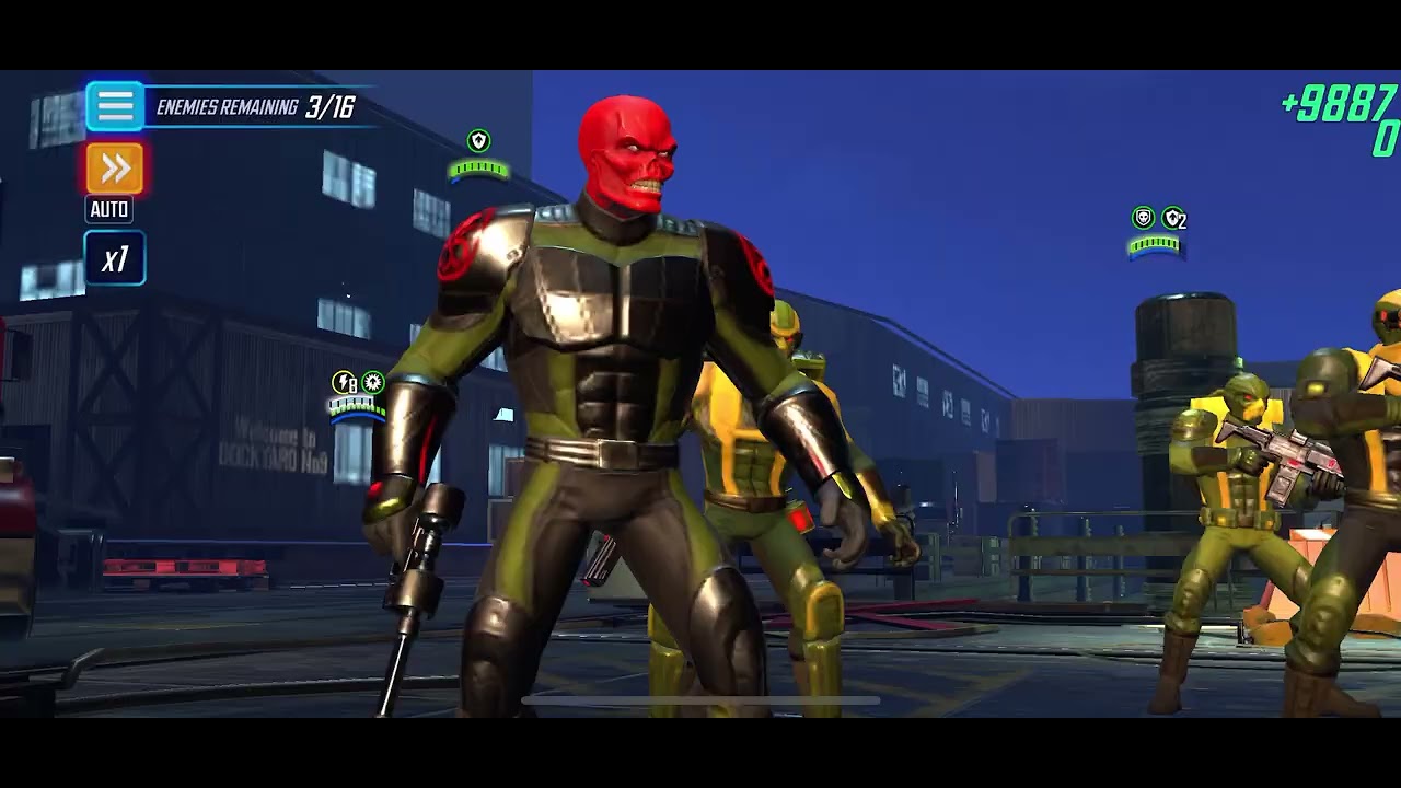 Marvel Strike Force - Dark Dimension 1 - Red Skull + Hydra Minions Team ...