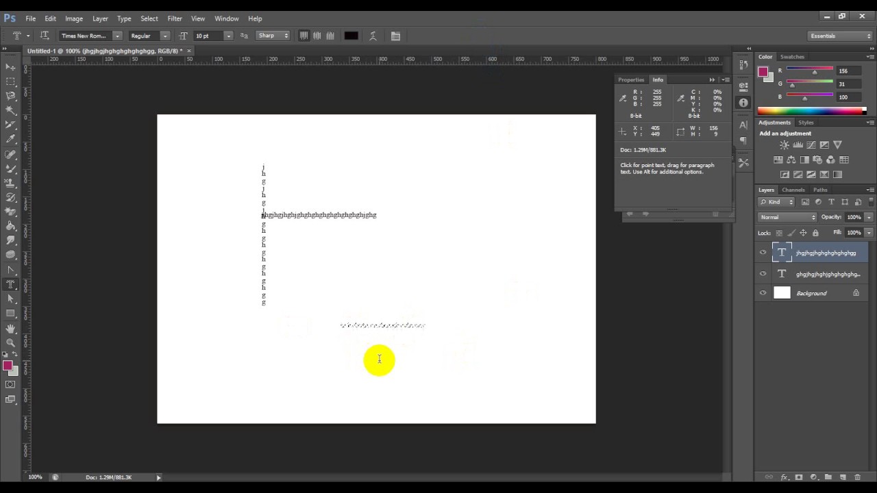 Photoshop 5 Minutes(Type Tool & Path Selection Tool) - YouTube