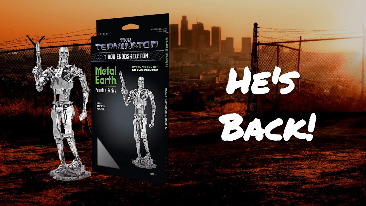 Metal Earth Terminator T-800 Endoskeleton Model - YouTube