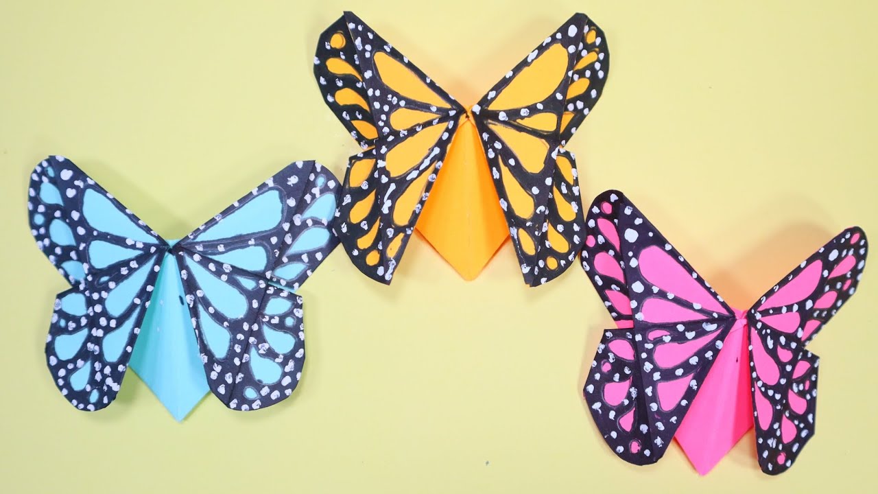 How to make paper butterfly | DIY butterfly | Paper butterfly | Origami ...