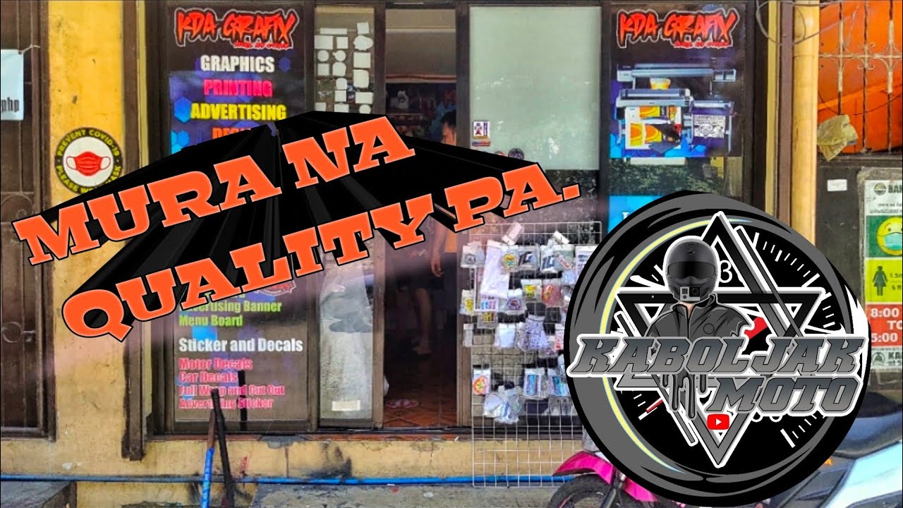 PINAKA MURANG PAGAWAAN NG STICKER.. SA MGA MOTOVLOGER DYAN DITO NA KAYO ...