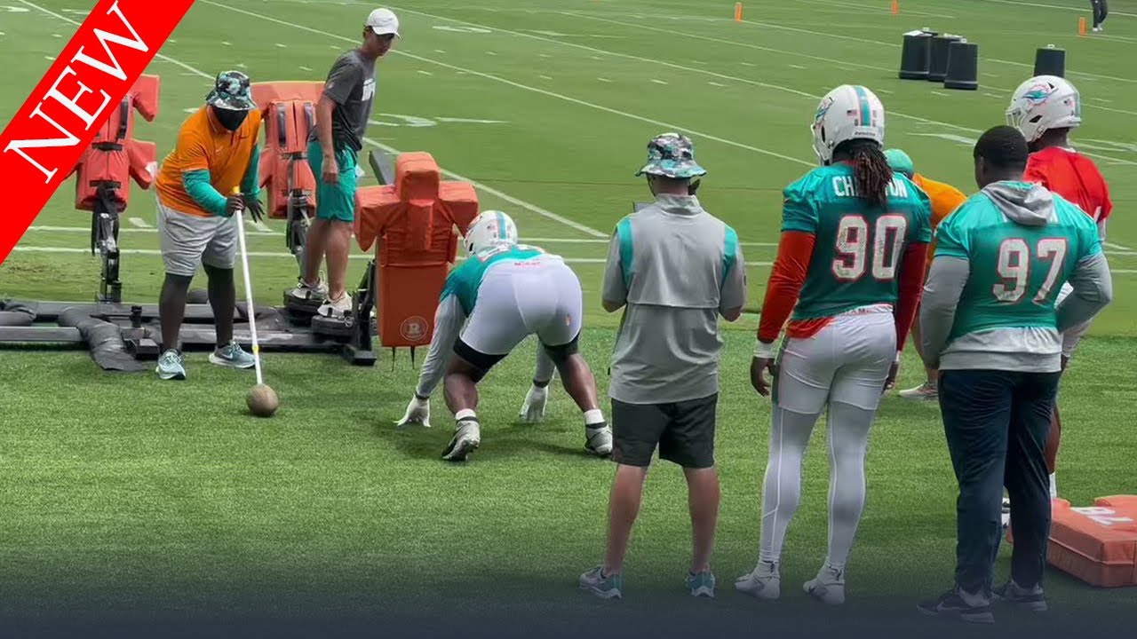 Here’s Dolphins DL coach Austin Clark teaching and motivating his group ...