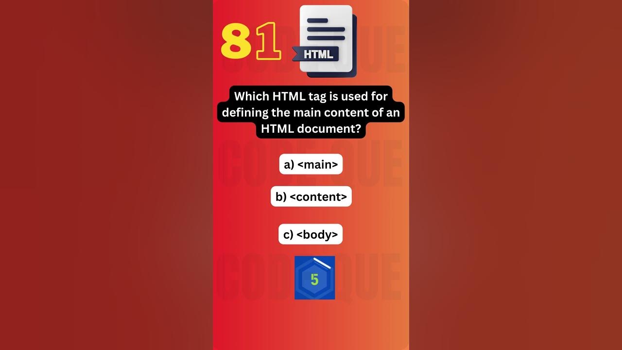 "HTML Quiz Challenge 81 🚀 Test Your Web Development Knowledge ...