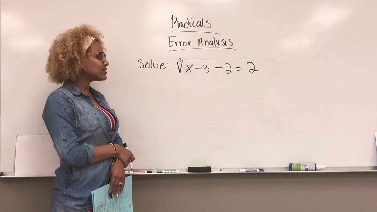 Radical Error Analysis: Solving Radical Equations - YouTube