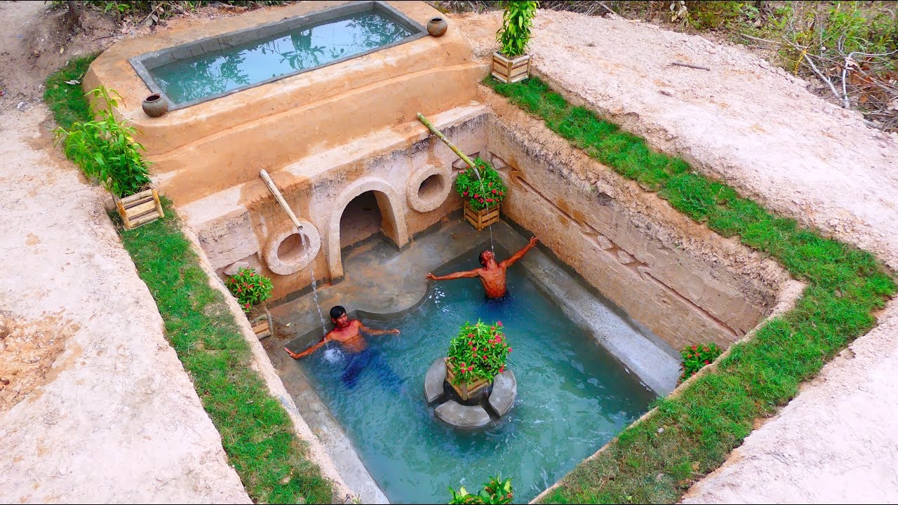 Build The Most Secret Ancient Underground Temple And Best Swimming Pool ...