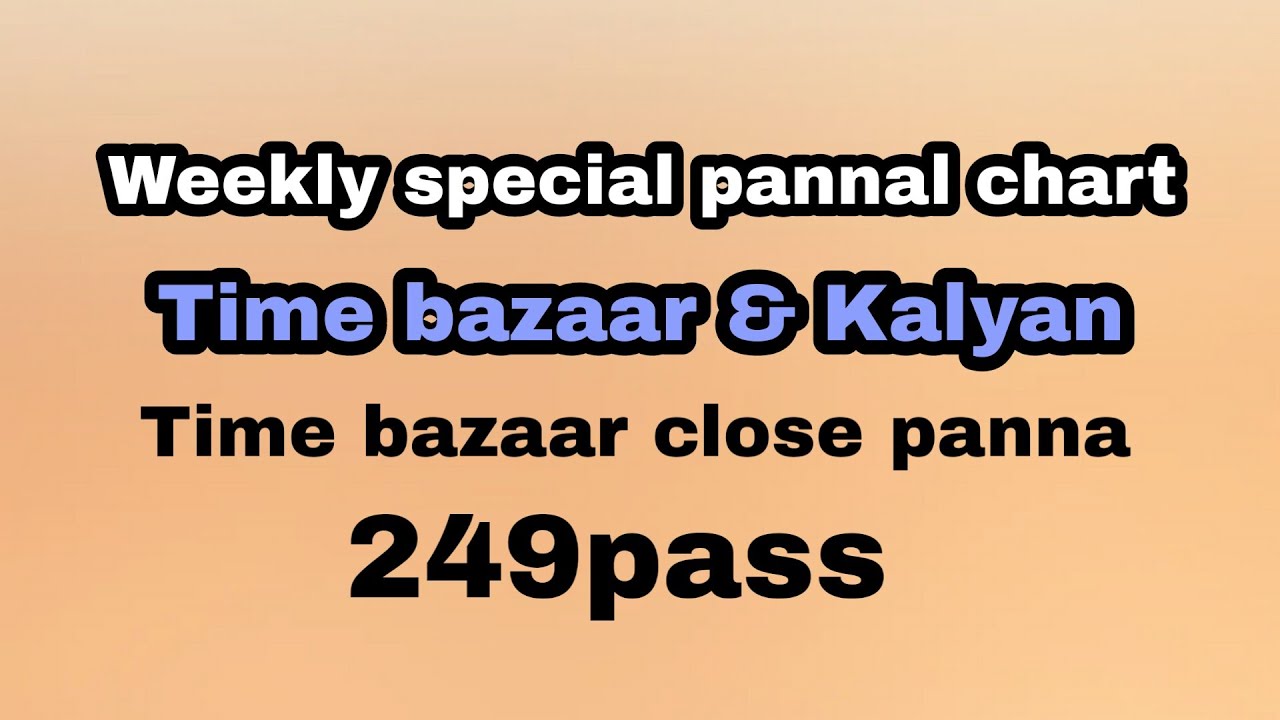 Kalyan matka O--t--C power full otc matka Kalyan-and-time-bazaar weekly ...