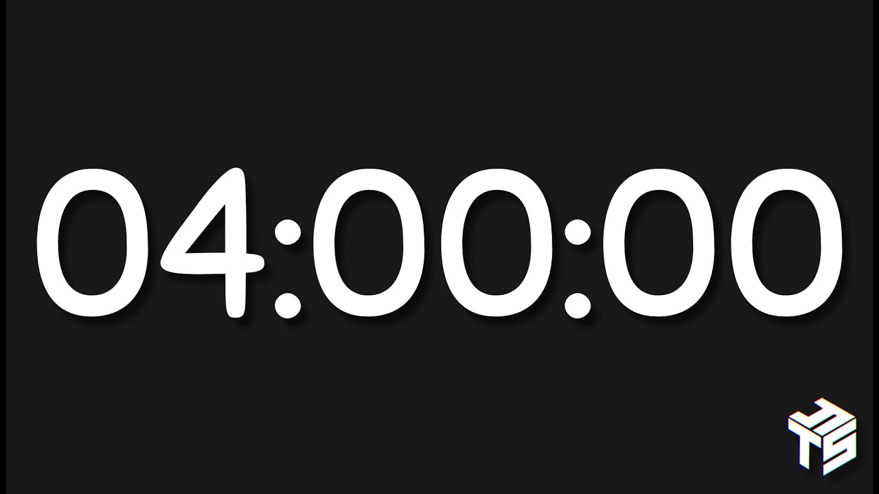 4 Hour Countdown Timer & Alarm - 1080p - COUNTDOWN - YouTube