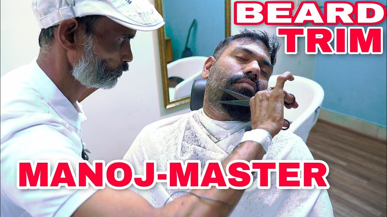 ASMR Hair Cut, Beard trimming and Complementary Head Massage by 💈MANOJ ...