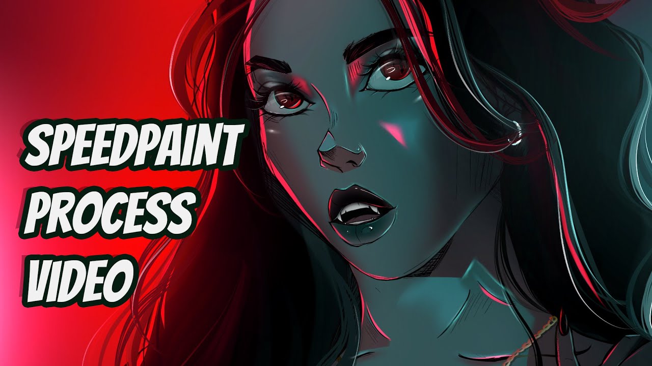 ART NOOB DRAWS VAMPIRE GIRL || A Speedpaint Process Video - YouTube