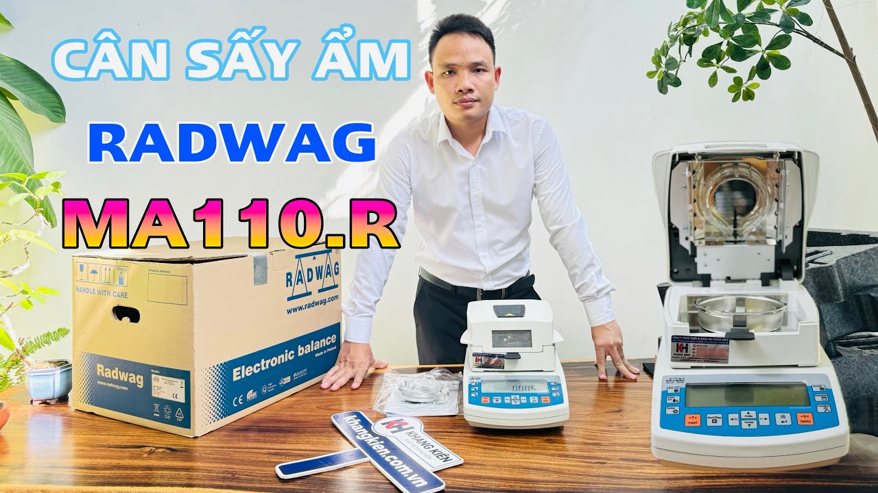 Cân sấy ẩm MA110.R Radwag - YouTube