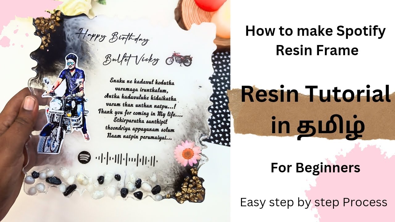 How to make Resin Photo Frame தமிழ்| Resin photo frame tutorial in ...