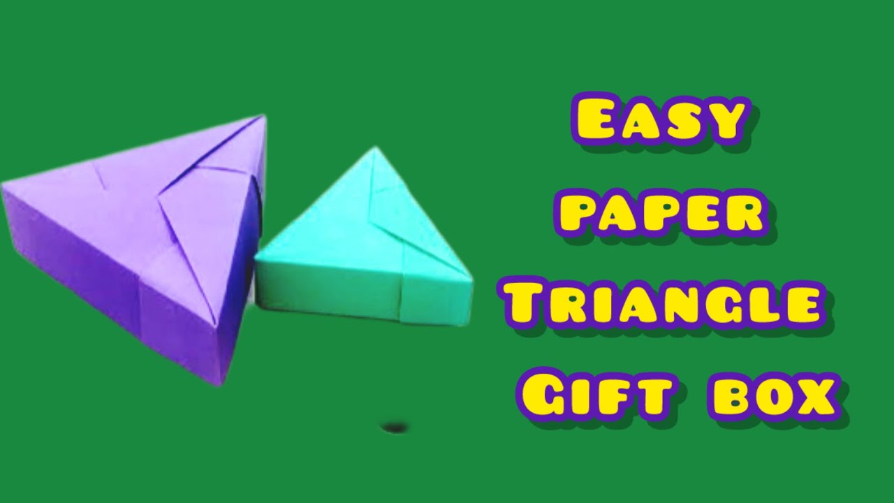 Easy Paper Triangle Gift Box 📦 #gift #paperart #triangle #giftbags ...