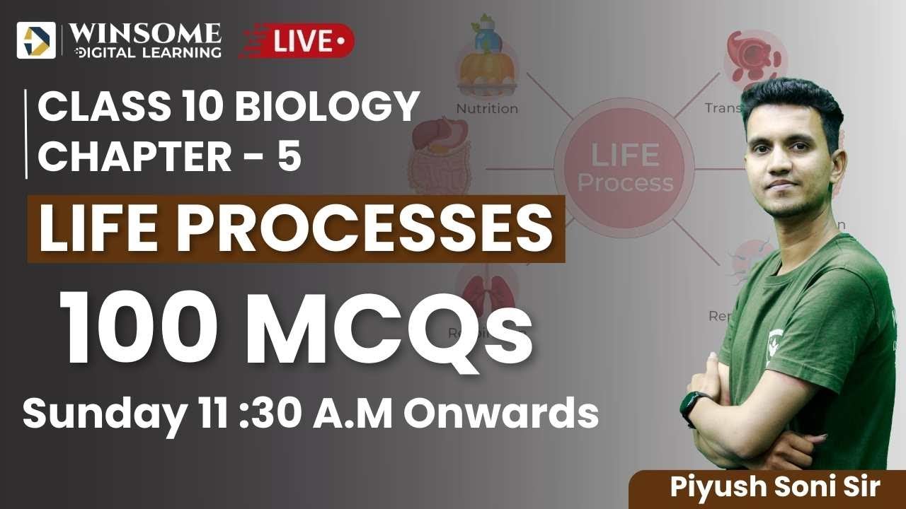 Class 10 Biology Chapter 5 Life Processes | 100 Most Important MCQs ...