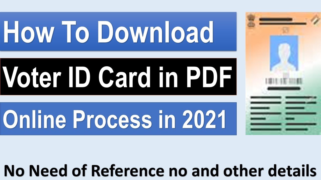 How to Download Voter Card without Any Reference Number | Voter Card ...