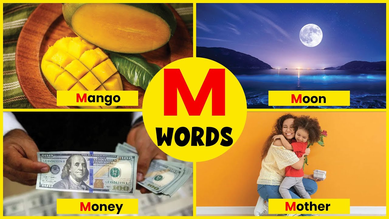 ABC Words That Starts With Letter M | Phonics For Kids #learnalphabets ...