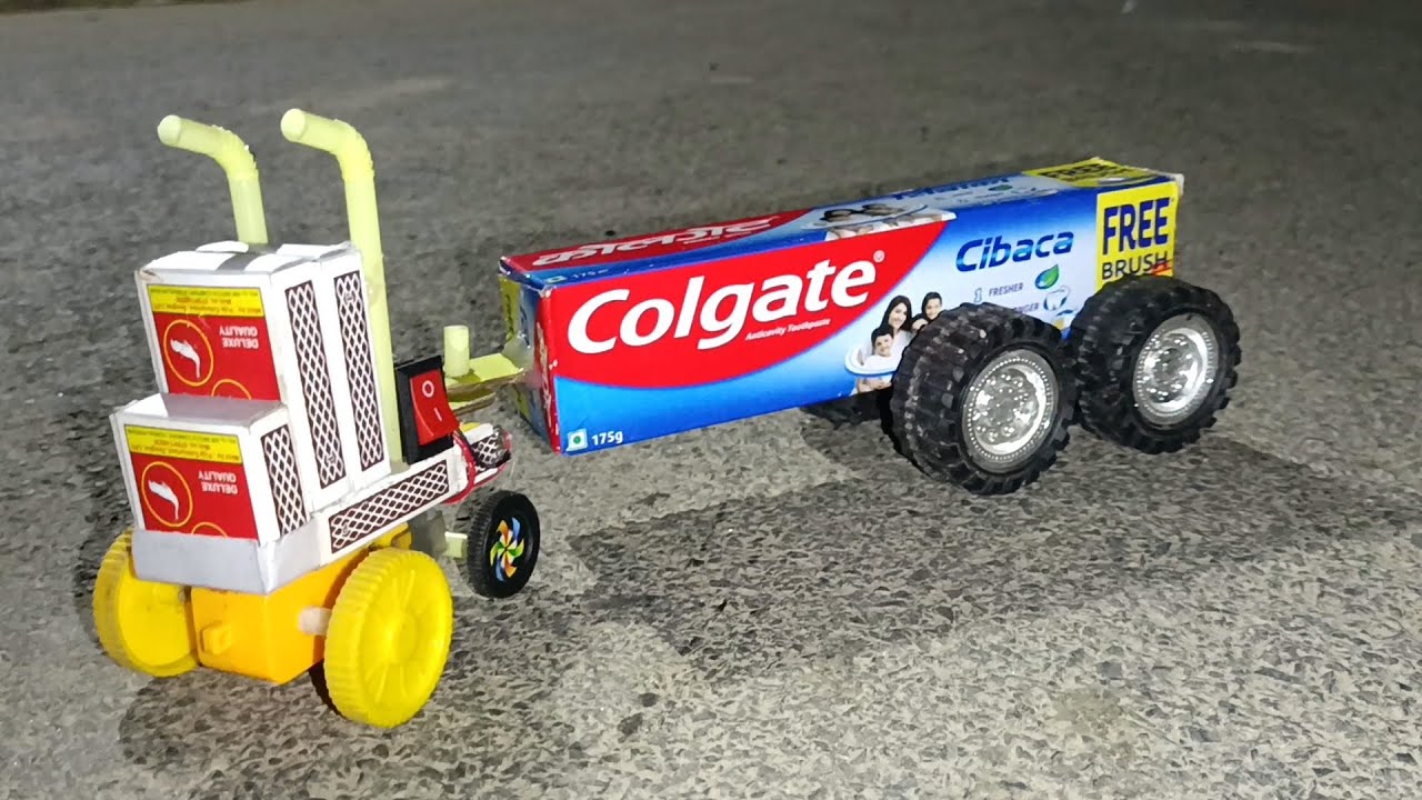 How to Make Toothpaste Container Truck at Home | DIY Toy Truck - YouTube