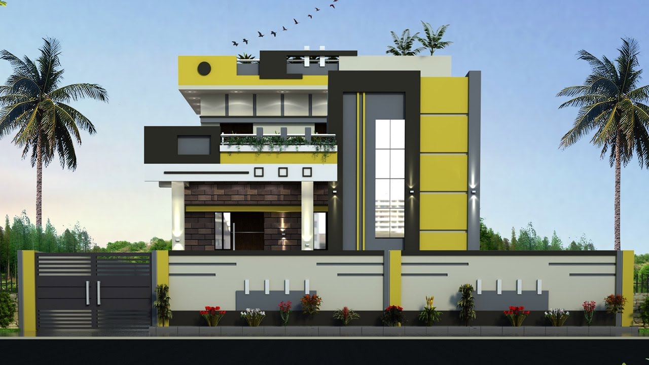 27X41 3D Walkthrough House Design ! 27x41 house plan ! 27x41 building ...