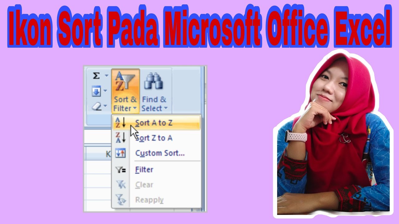 Ikon Sort Pada Microsoft Office Excel 2007 -- By : Dwi Maila - YouTube