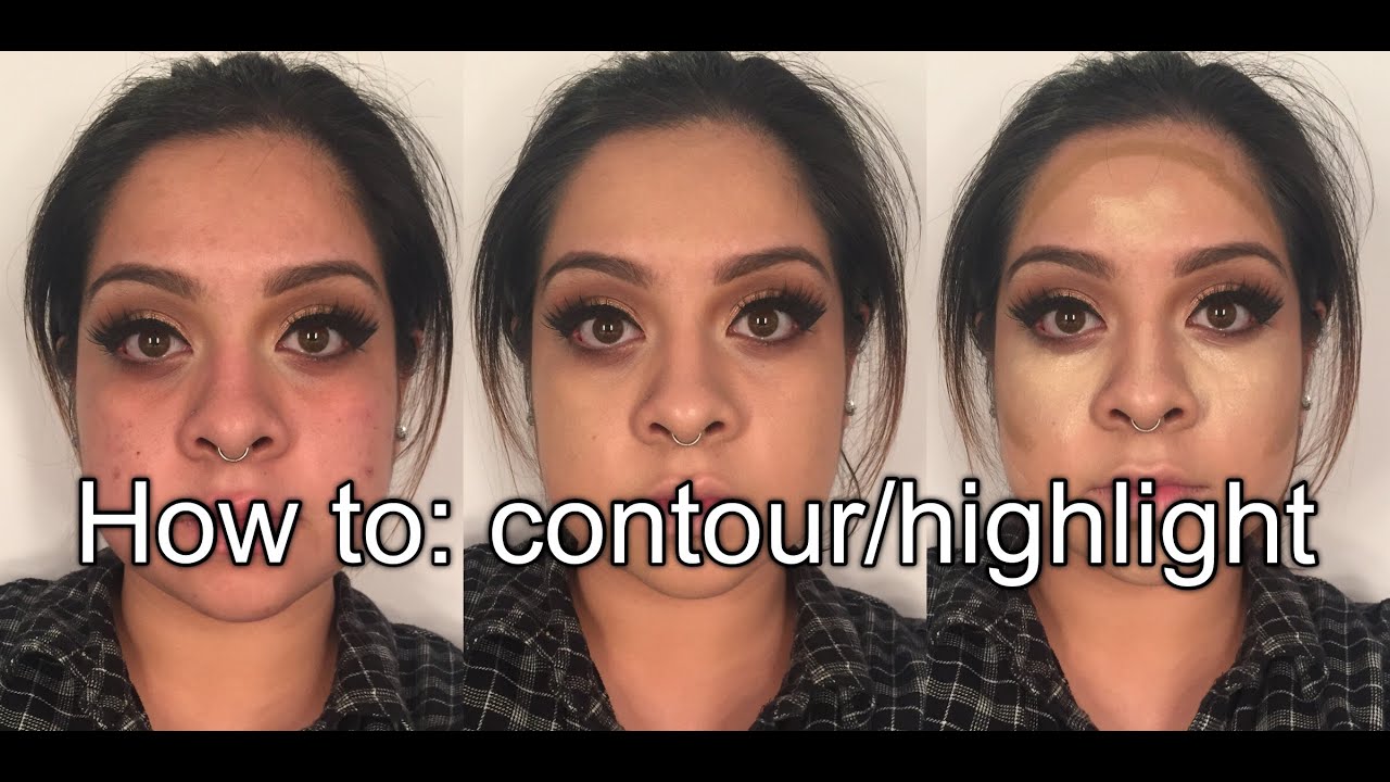 How to: Contour/highlight (round face) - YouTube