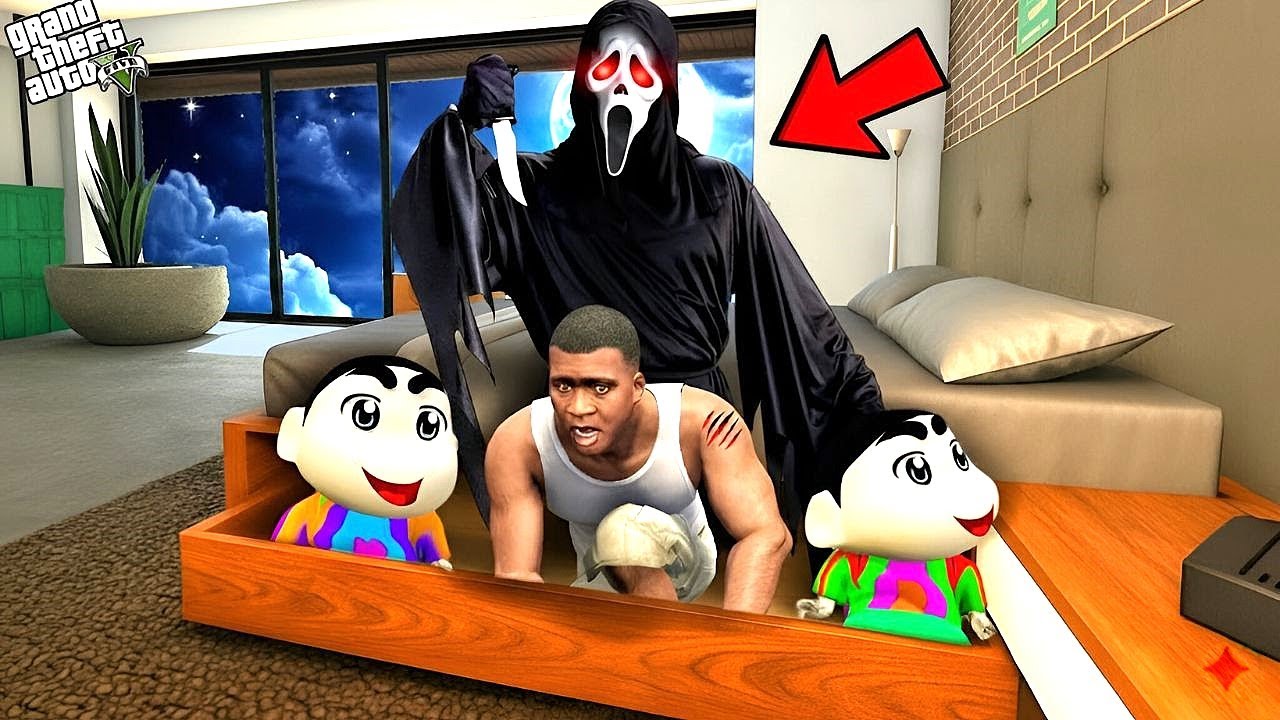 Franklin And Shinchan Found Scary Ghost Scream In Los Santos in Gta 5 ...