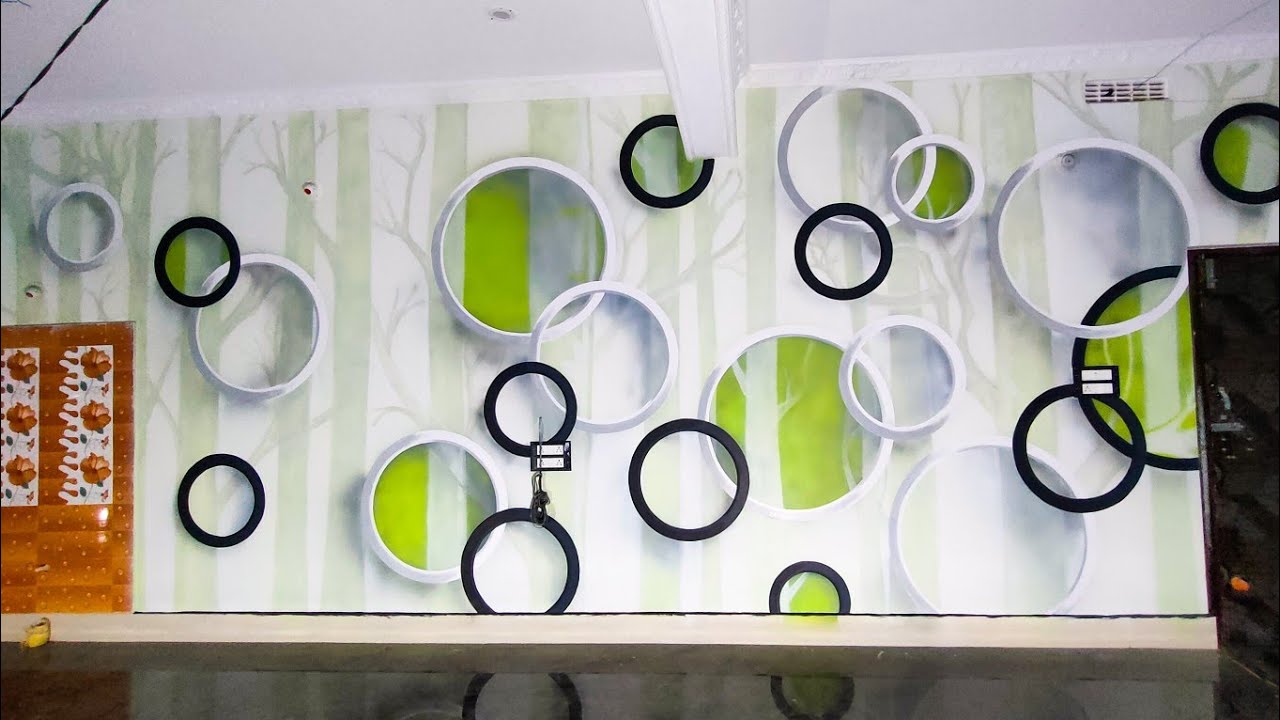New 3D Ring wall Painting for hall interior wall design ideas |Drowning ...