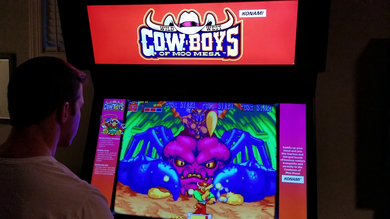 Wild West Cowboys of Moo Mesa Arcade Cabinet MAME Playthrough w ...