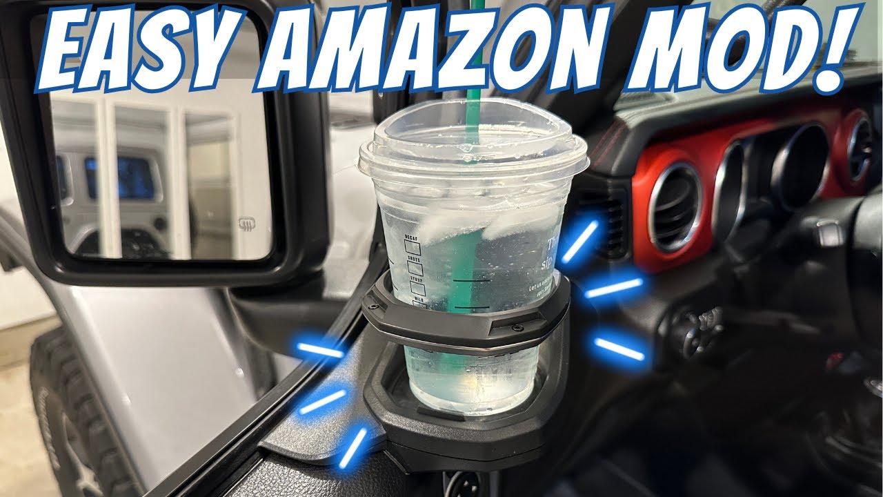 Easy Amazon Mod - Extra Cup Holders For Jeep Wrangler JL and Gladiator ...