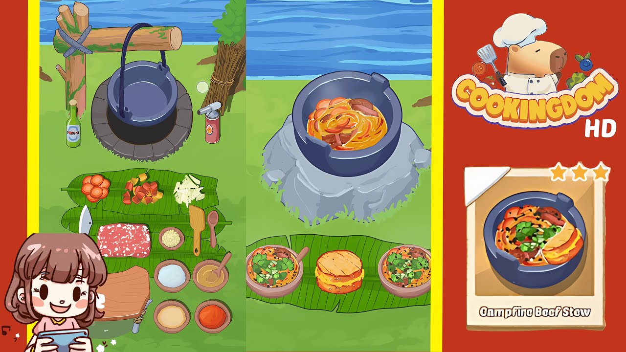 Cookingdom Level 63 Campfire Beef Stew Solution Walkthrough - YouTube