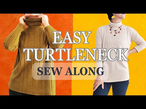 Free Turtleneck Pattern Sew Along // Monroe Turtleneck Sewing Tutorial - YouTube