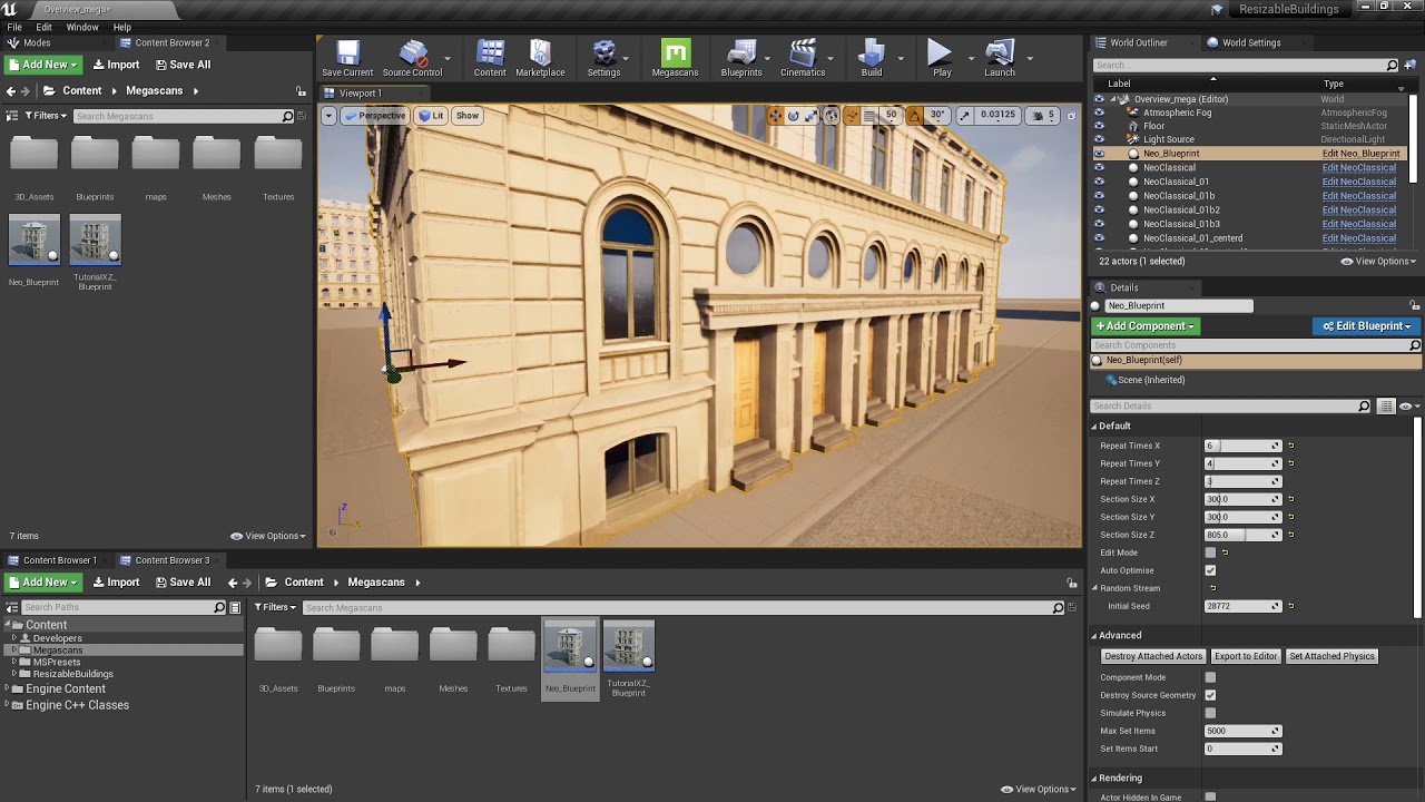 Tutorial -Part3- Neoclassical Building using Quixel 3D Assets - XYZ ...