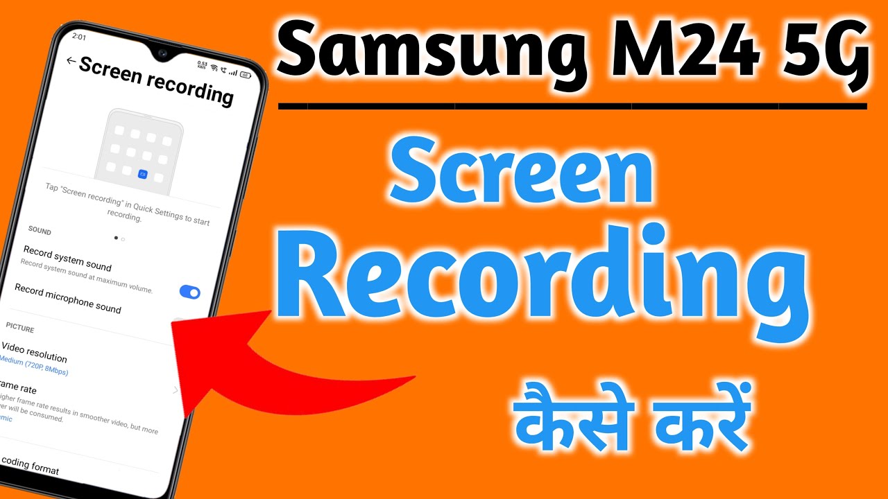 How to screen recording in Samsung galaxy m24 | Samsung galaxy m24 ...