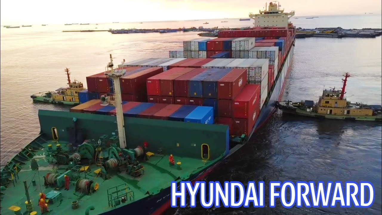 M/V HYUNDAI FORWARD / UNDOCKING MANILA SOUTH HARBOR - YouTube