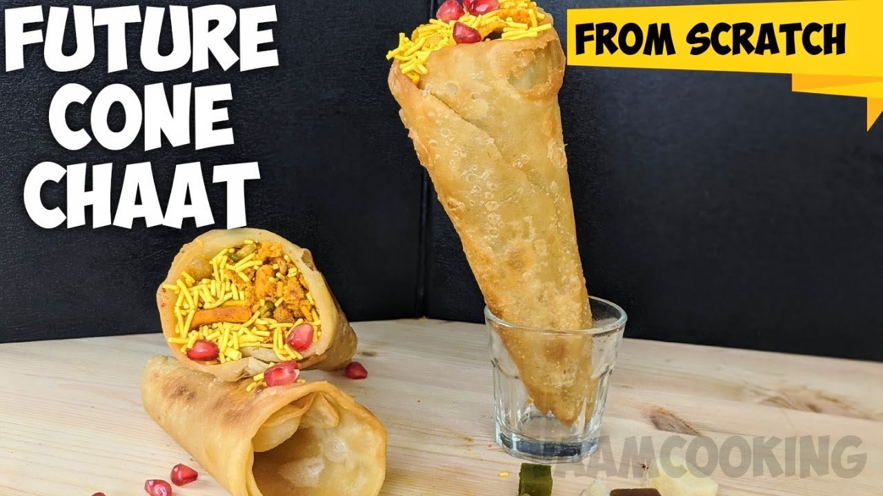 How to make cone chaat | Cone chaat | Homemade cone chat - YouTube