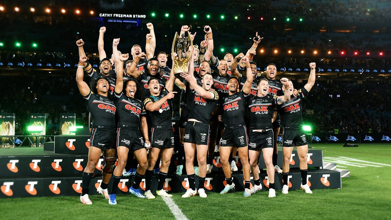 Panthers celebrates 1,000 days as NRL Premiers - YouTube