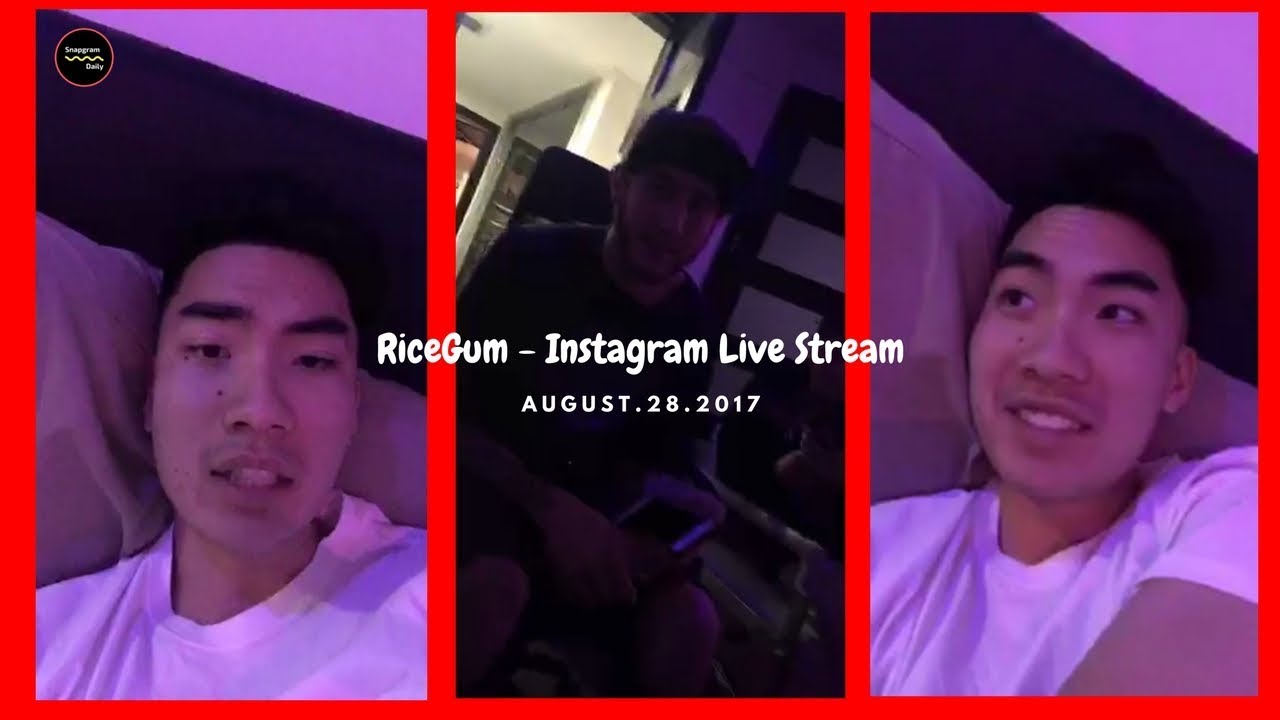 RiceGum - Instagram Live Stream - August.28.2017 - YouTube