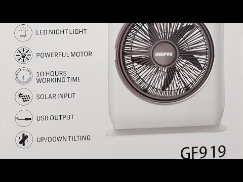 UNBOXING GEEPAS GF919 RECHARGEABLE 12" BOX FAN - YouTube