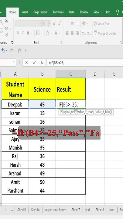 Excel me if formula ka use kaise kare // how to use if formula in excel// Learning Master - YouTube
