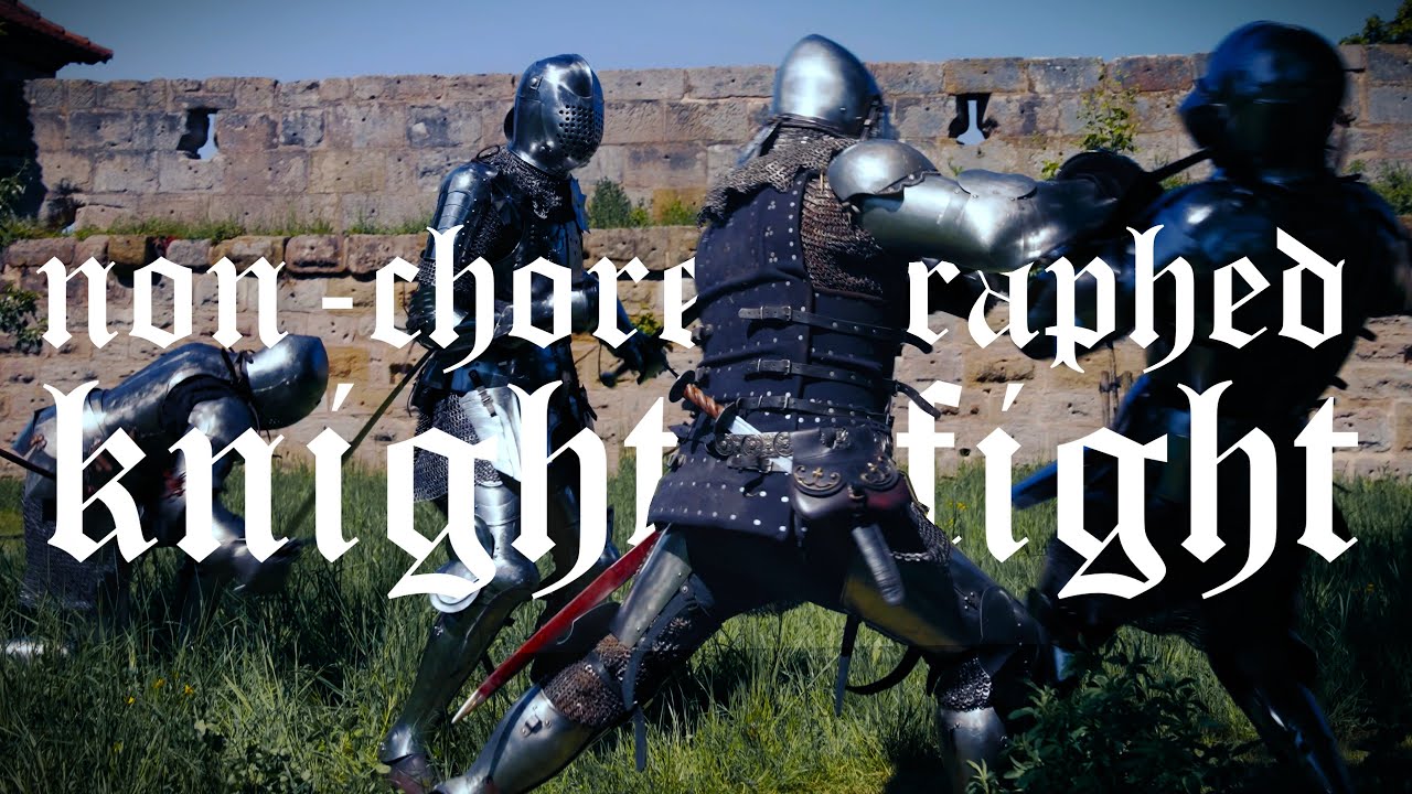 2 vs 2 realistic, non-choreographed medieval knight fight - YouTube