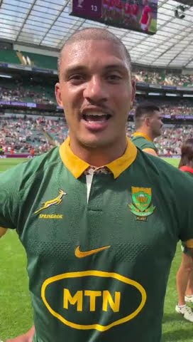 SPRINGBOKS: Edwill van der Merwe reacts to being man of the match ...