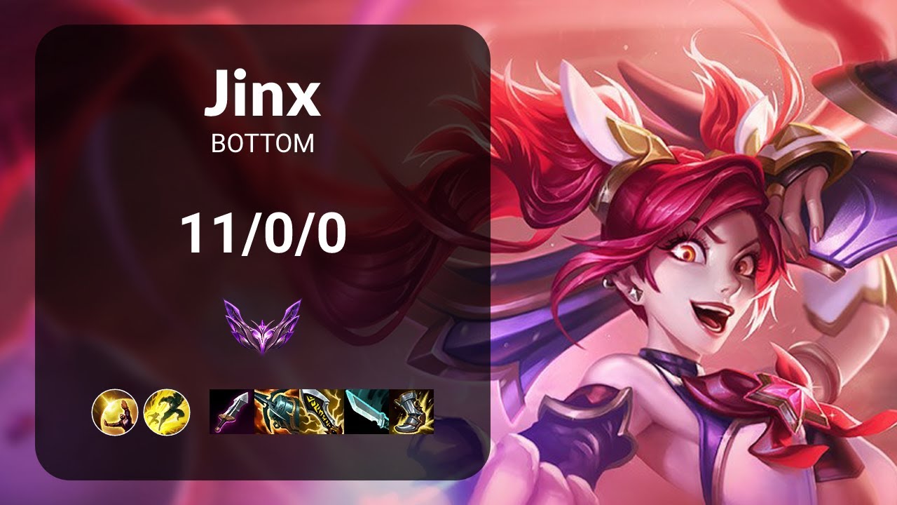 Jinx vs Ashe BOTTOM - KR MASTER Patch 14.23 - YouTube