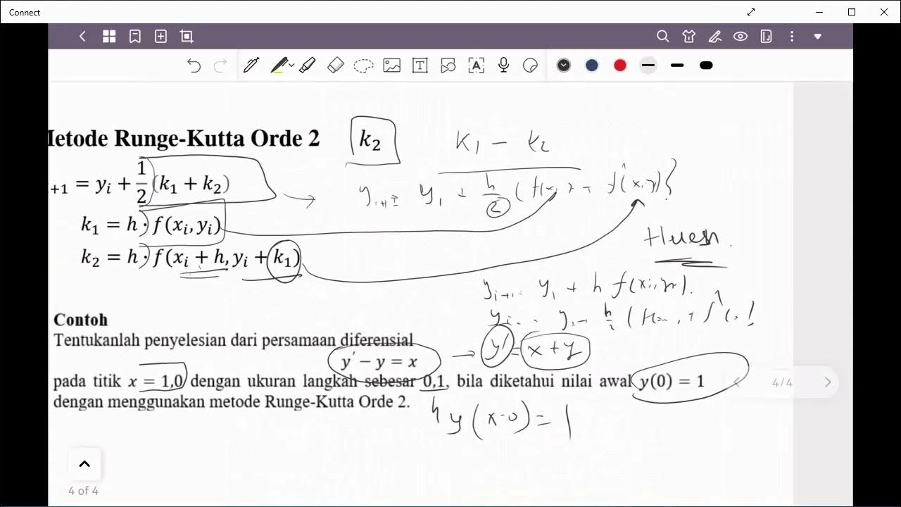 Metode Runge Kutta orde 2 - YouTube