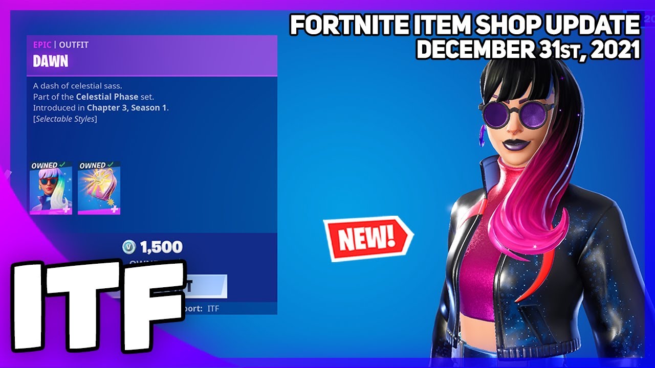 Fortnite Item Shop *NEW* DAWN SKIN + FORTNITE CREW [December 31st, 2021 ...