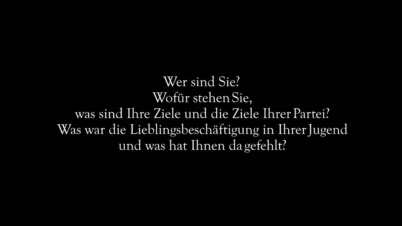 Frage 1 - Wer sind Sie? - YouTube